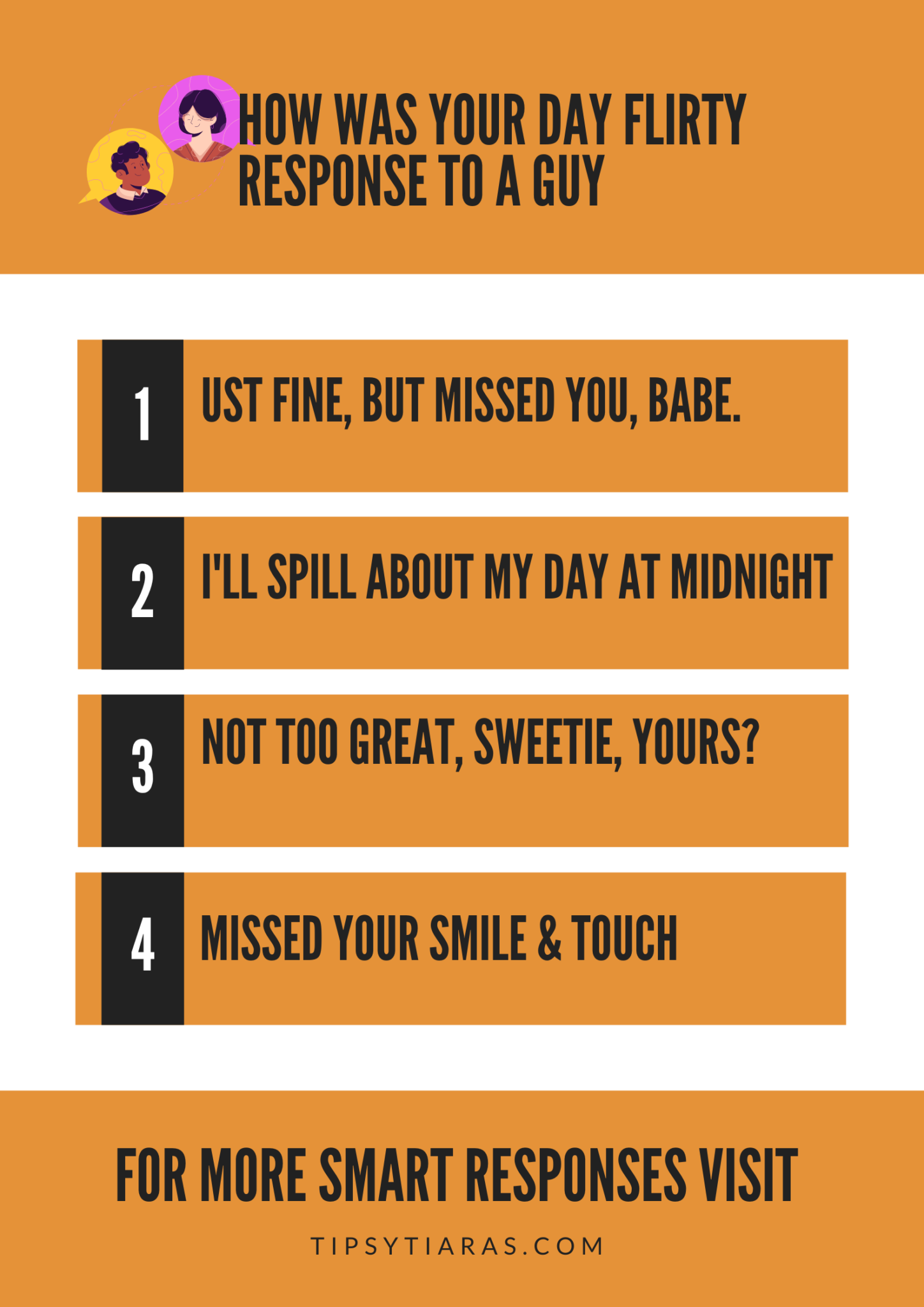 How Was Your Day Flirty Response To A Guy
