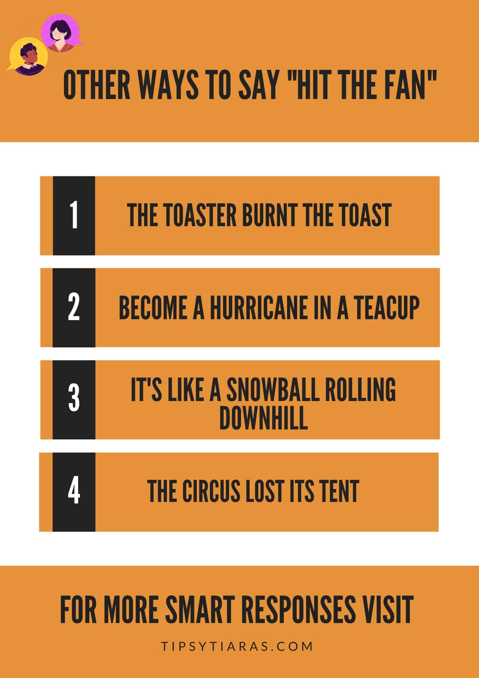 15 Other Ways To Say "Hit The Fan"