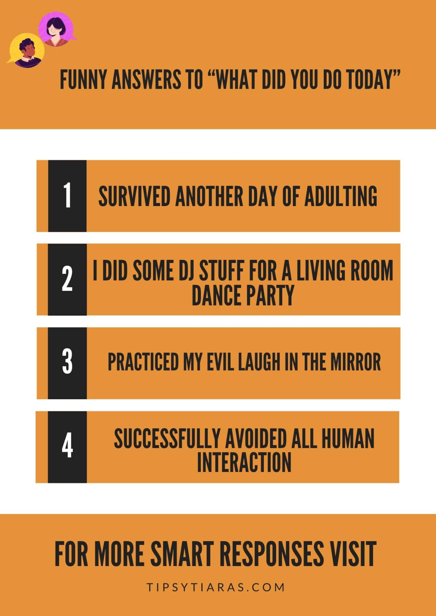 23 Funny Answers To “What Did You Do Today”