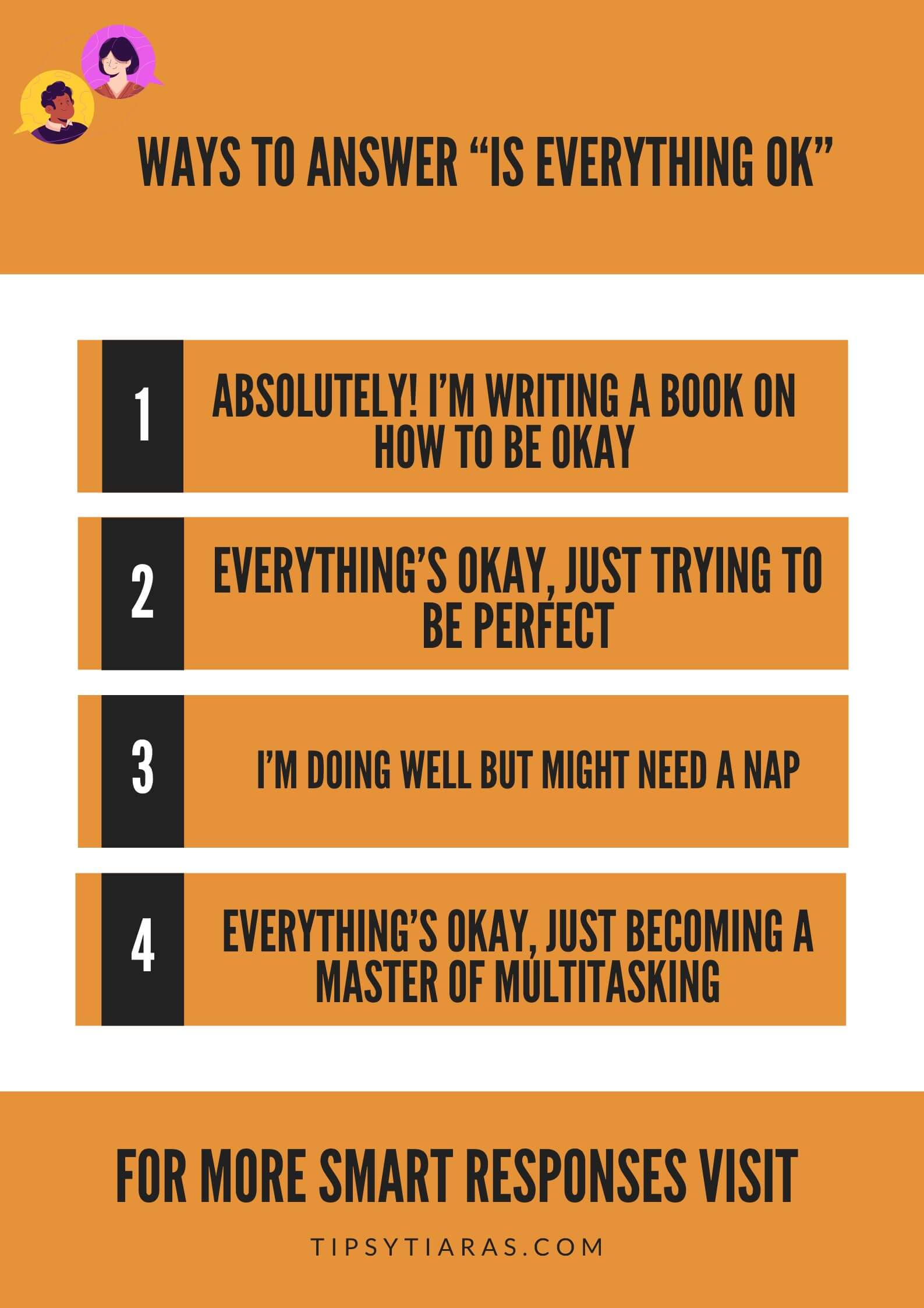 28 Ways To Answer “Is Everything Ok”