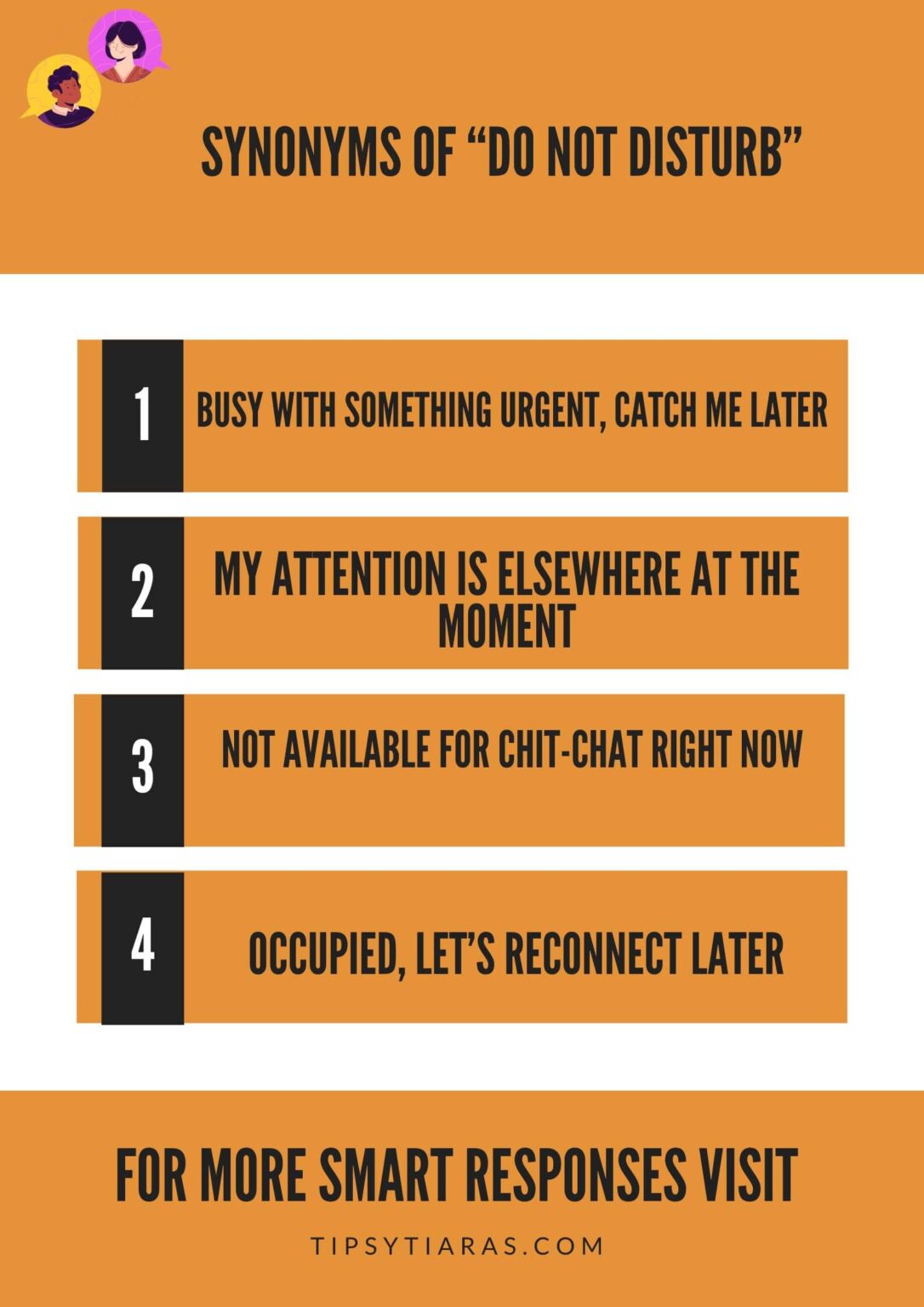 32 Synonyms Of “Do Not Disturb”
