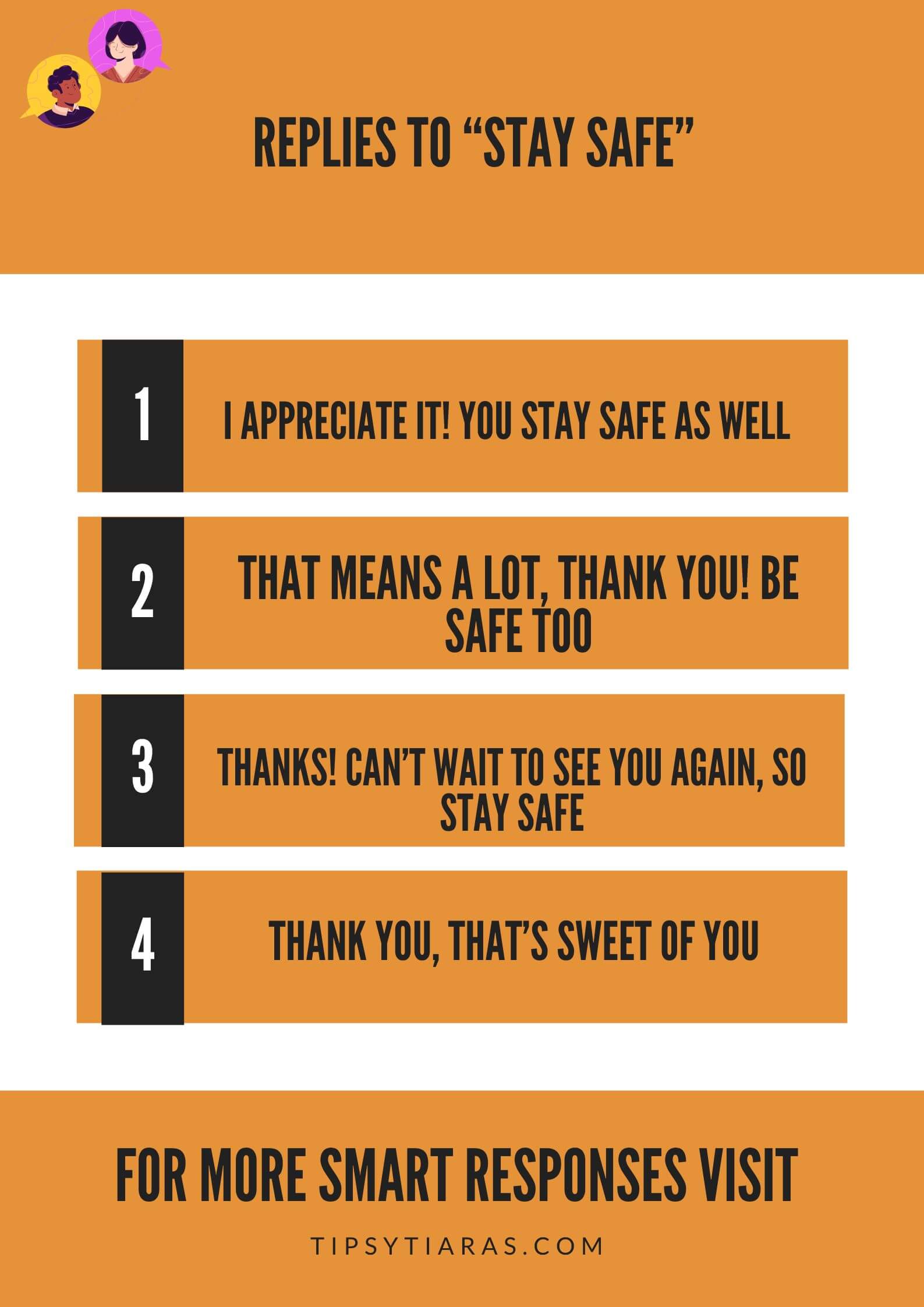 15 Replies To “Stay Safe”