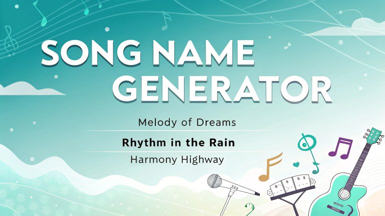 Song Name Generator: Unleash Catchy Hits And Spark Your Next Musical ...